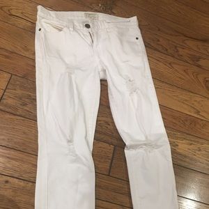 Current/Elliott | Jeans | Currentelliott White Boyfriend Jeans | Poshmark